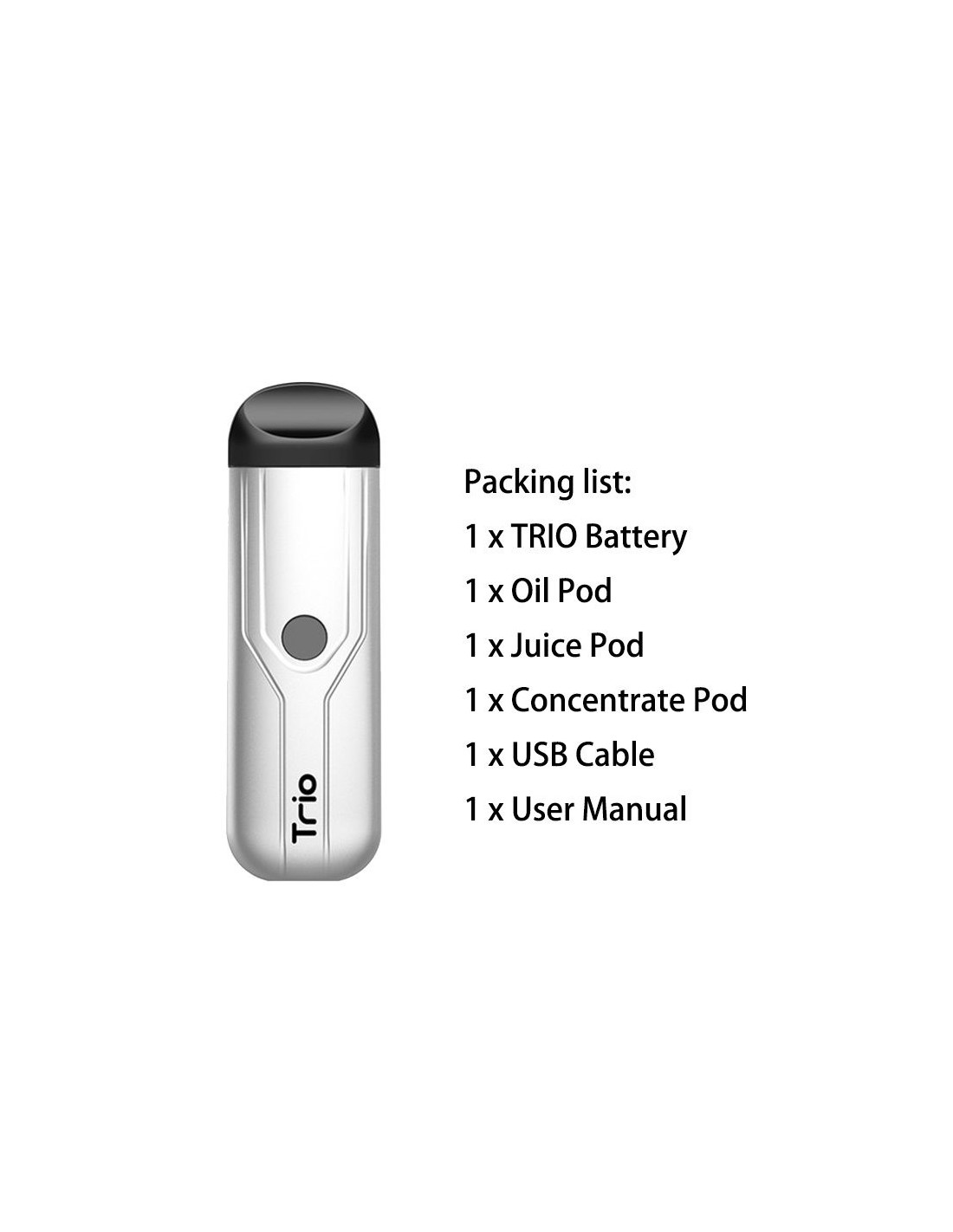 Yocan Trio 3-in-1 Vaporizer Pod System Vape Pen for CBD/wax/e-juice ...
